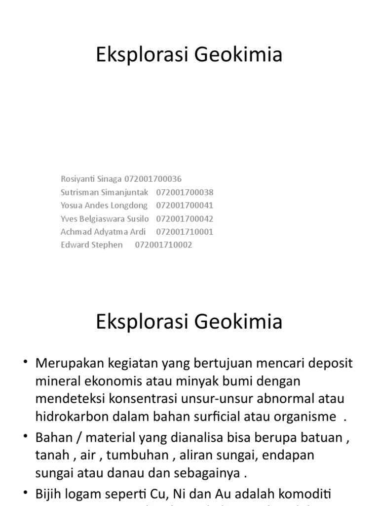 Eksplorasi Geokimia | PDF | Perjalanan
