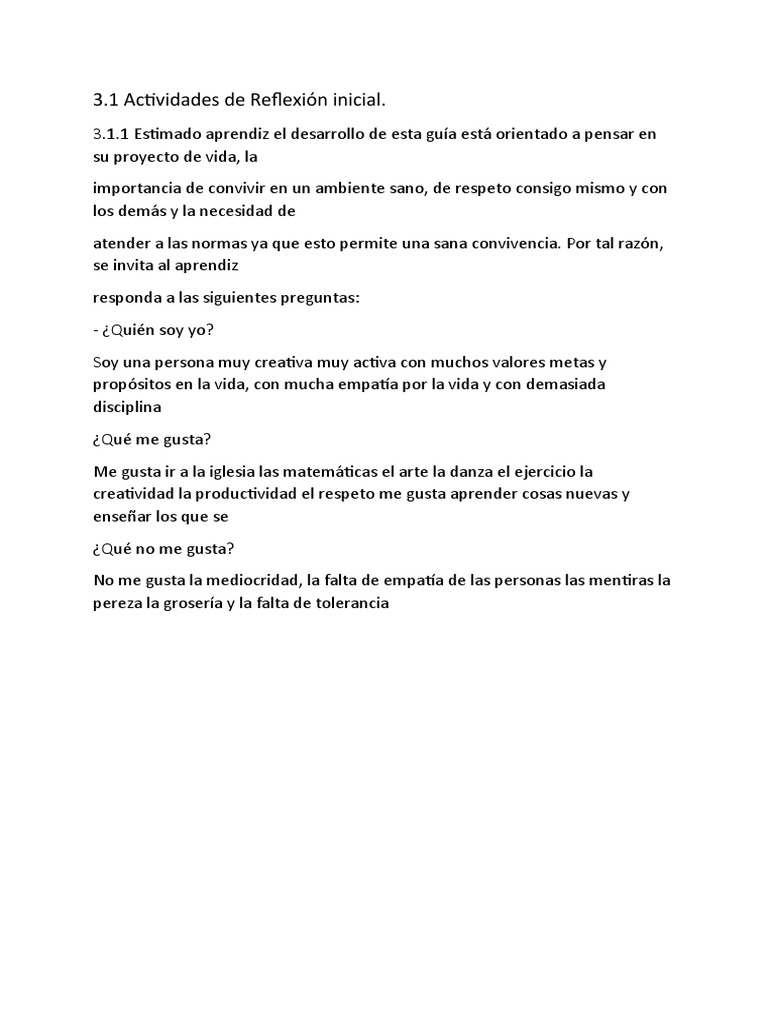 Preguntas | PDF | Crecimiento personal y profesional