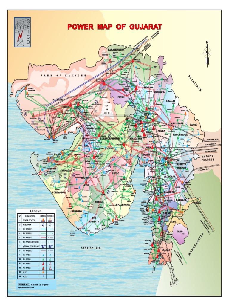 Gujarat Power and Solar Parks Map | PDF
