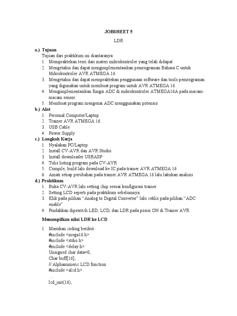 Jobsheet 5 | PDF