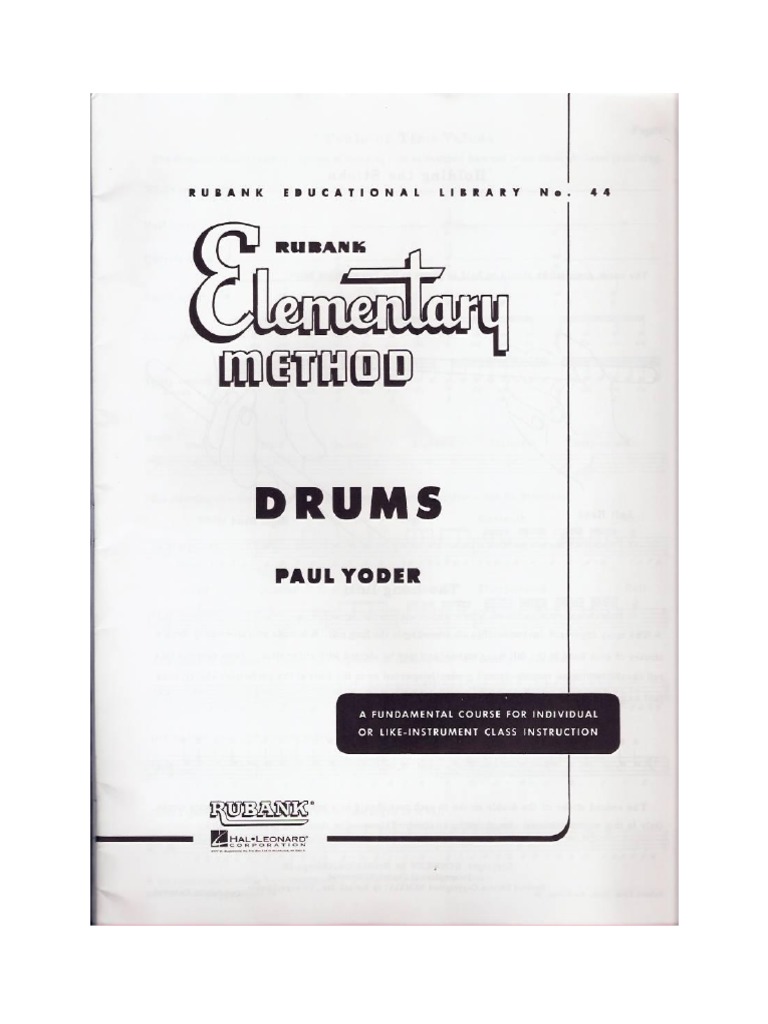 Método Rubank DRUMS | PDF