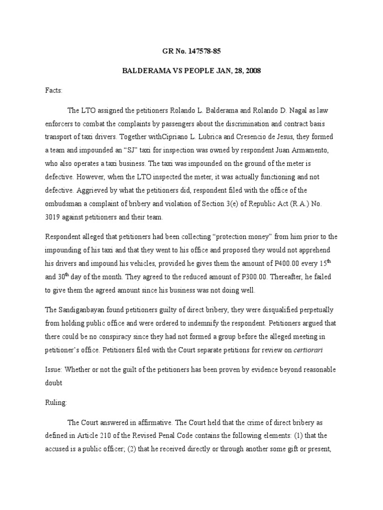 Balderama V People of The Philippines | PDF | Judiciaries | Government ...