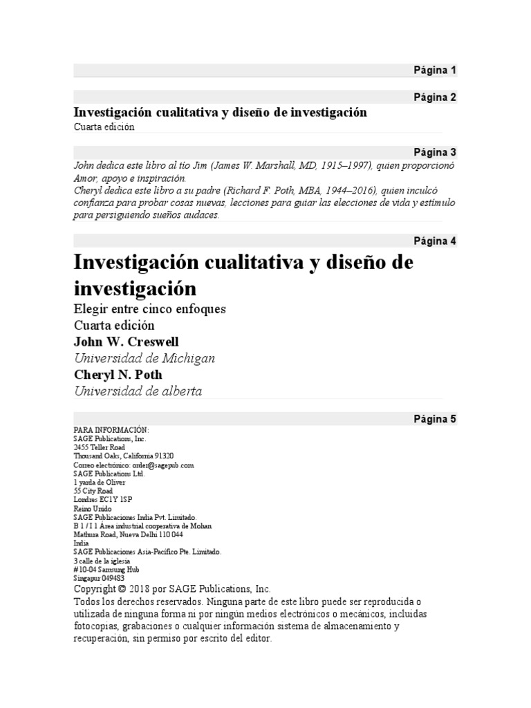Croswell Pdf Investigación Cualitativa Caso De Estudio