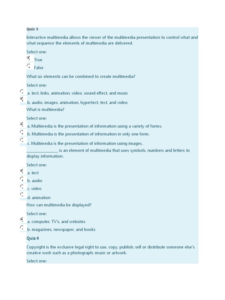 Quiz 3 To Midterm | PDF | Computer Data Storage | Multimedia