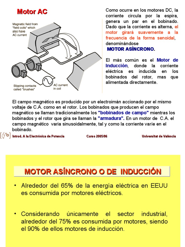 Motores Asincronos | PDF | Motor eléctrico | Corriente eléctrica