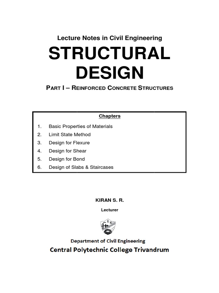 Structural Design of Reinforced Concrete Structures | PDF | Young's ...
