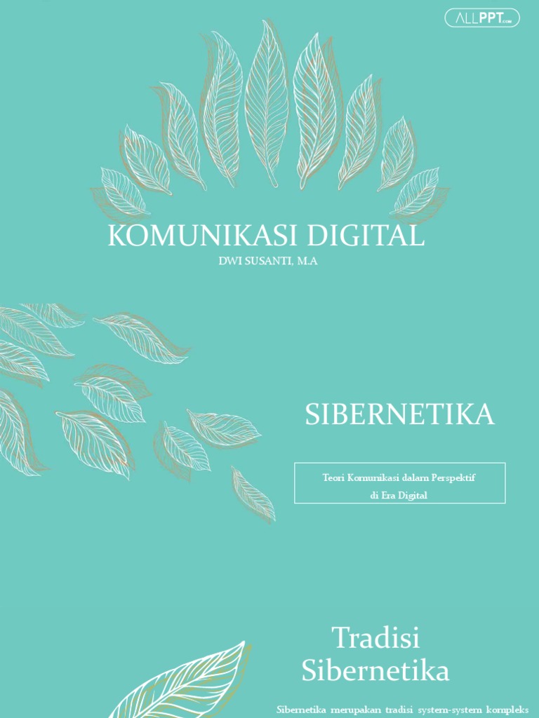 DIGITAL COMMUNICATION THEORIES IN THE ERA OF CYBERNETICS | PDF