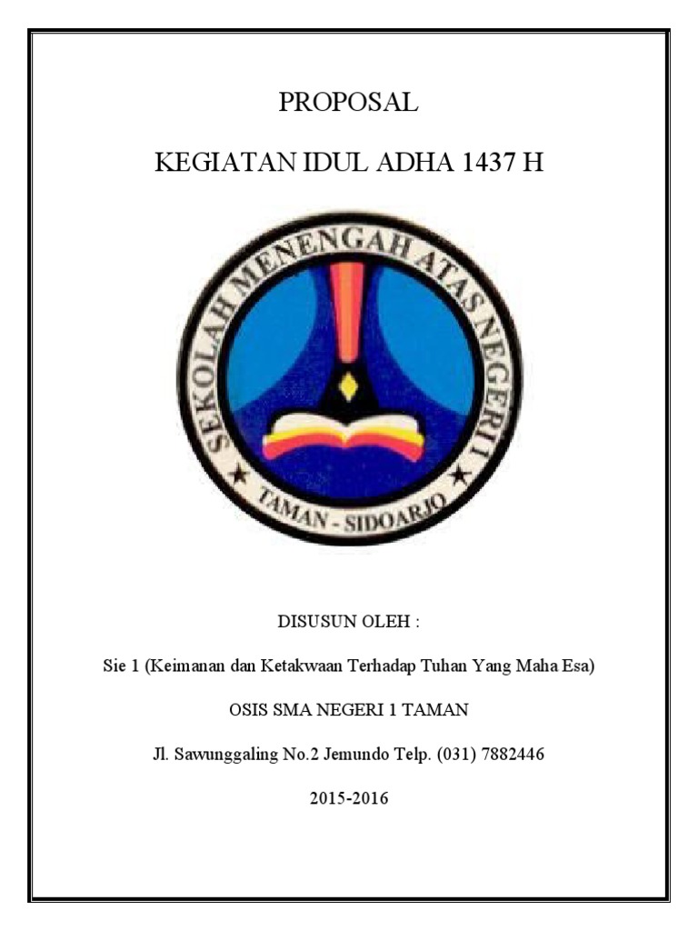 PROPOSAL Idul Adha 1437 Suci | PDF