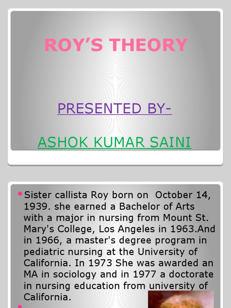 On ROY Theory | PDF | Perception | System