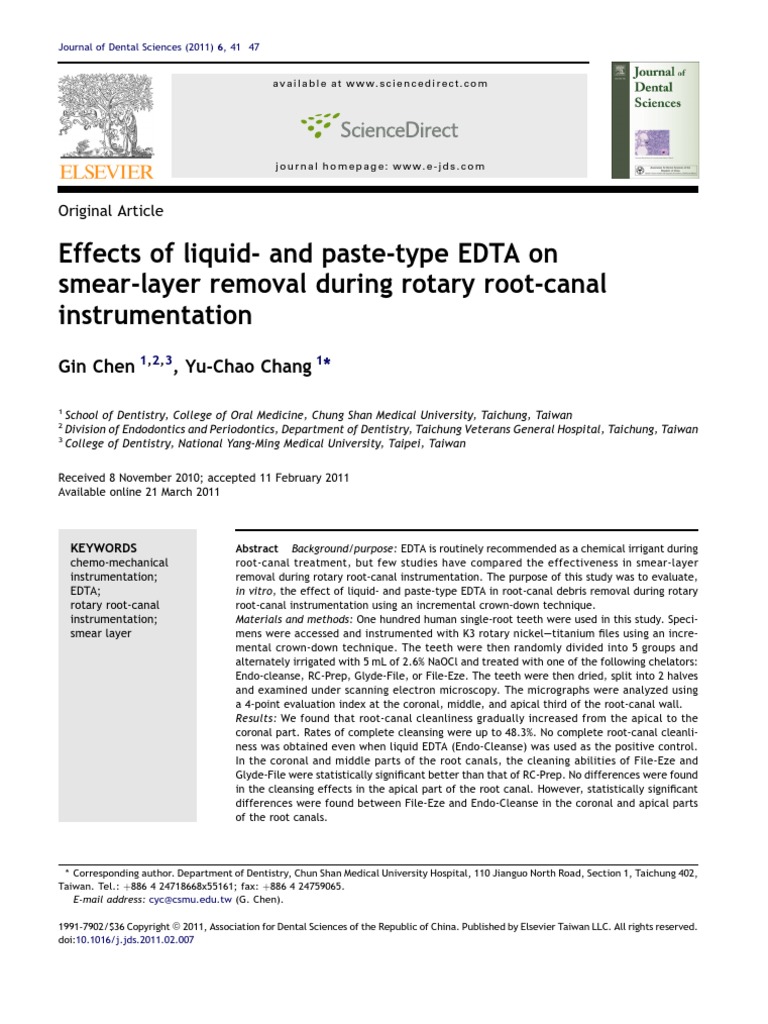 Liquid & Paste Edta | PDF | Mouth | Dentistry