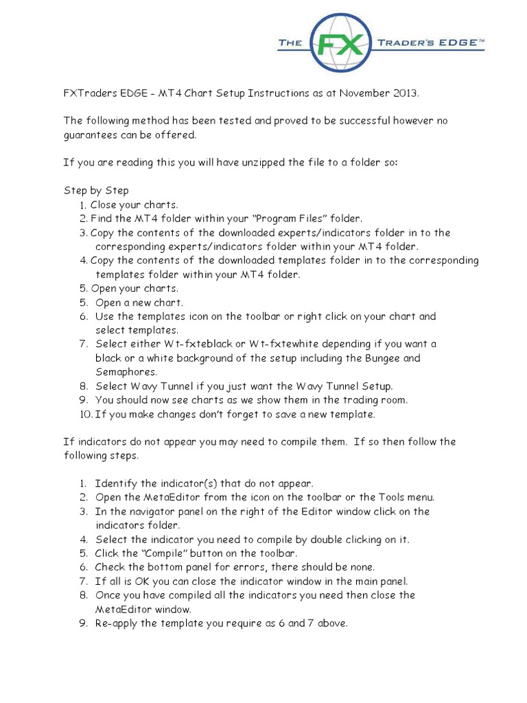 MT4 Chart Setup Instructions PDF | PDF | Business | Computers