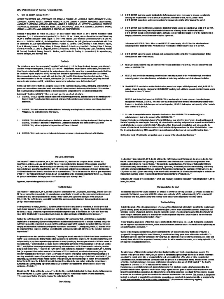 2017 Cases Penned by Justice Perlas-Bernabe (Edited) | PDF | Murder ...