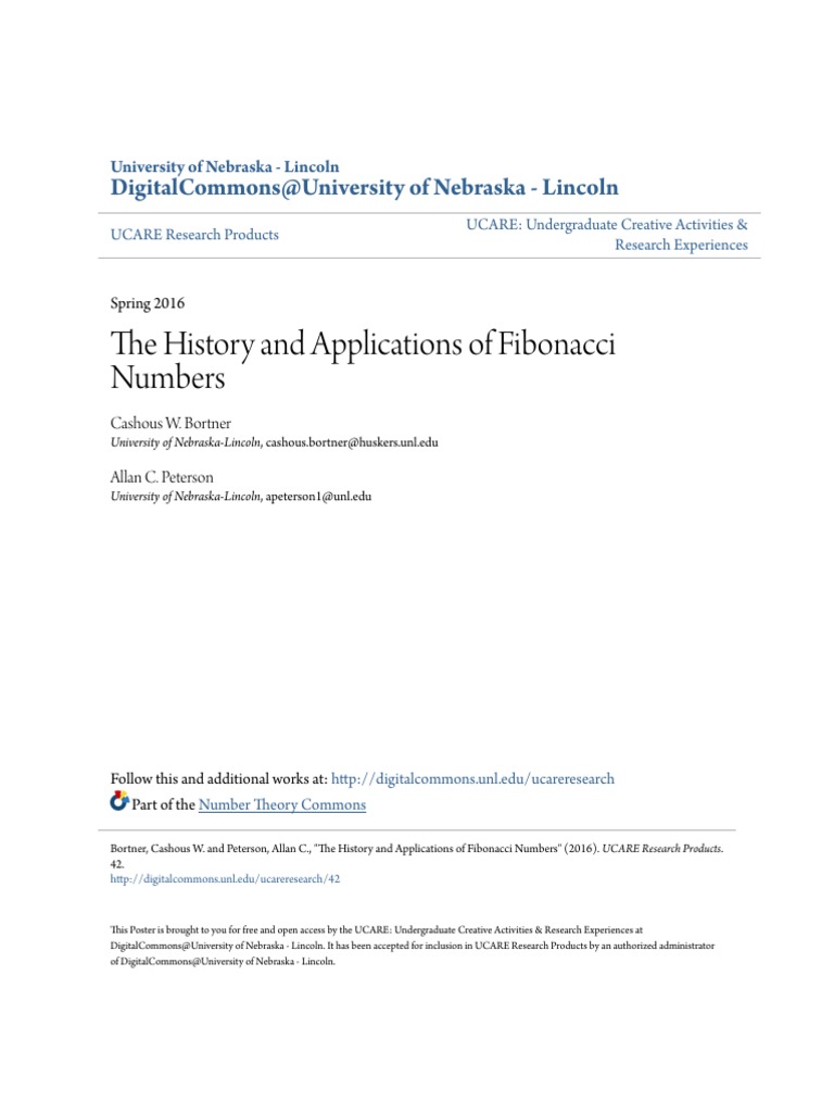 The History and Applications of Fibonacci Numbers | PDF | Teaching Mathematics | Science