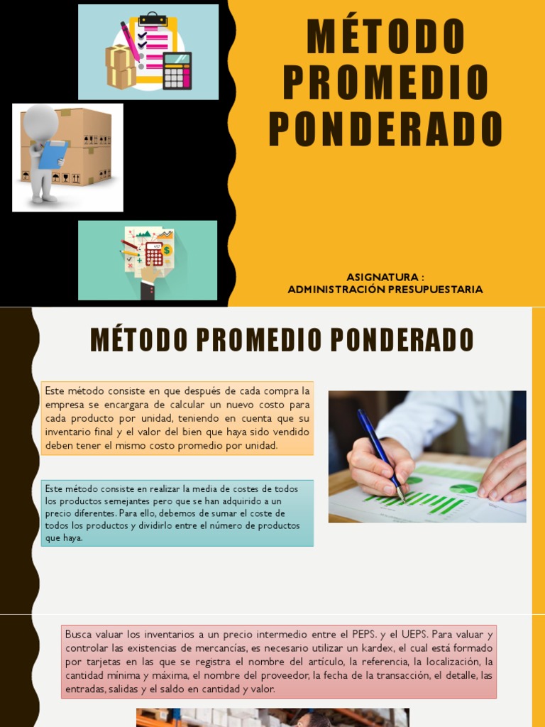 Método Promedio Ponderado en Inventarios | PDF | Inventario | Costo