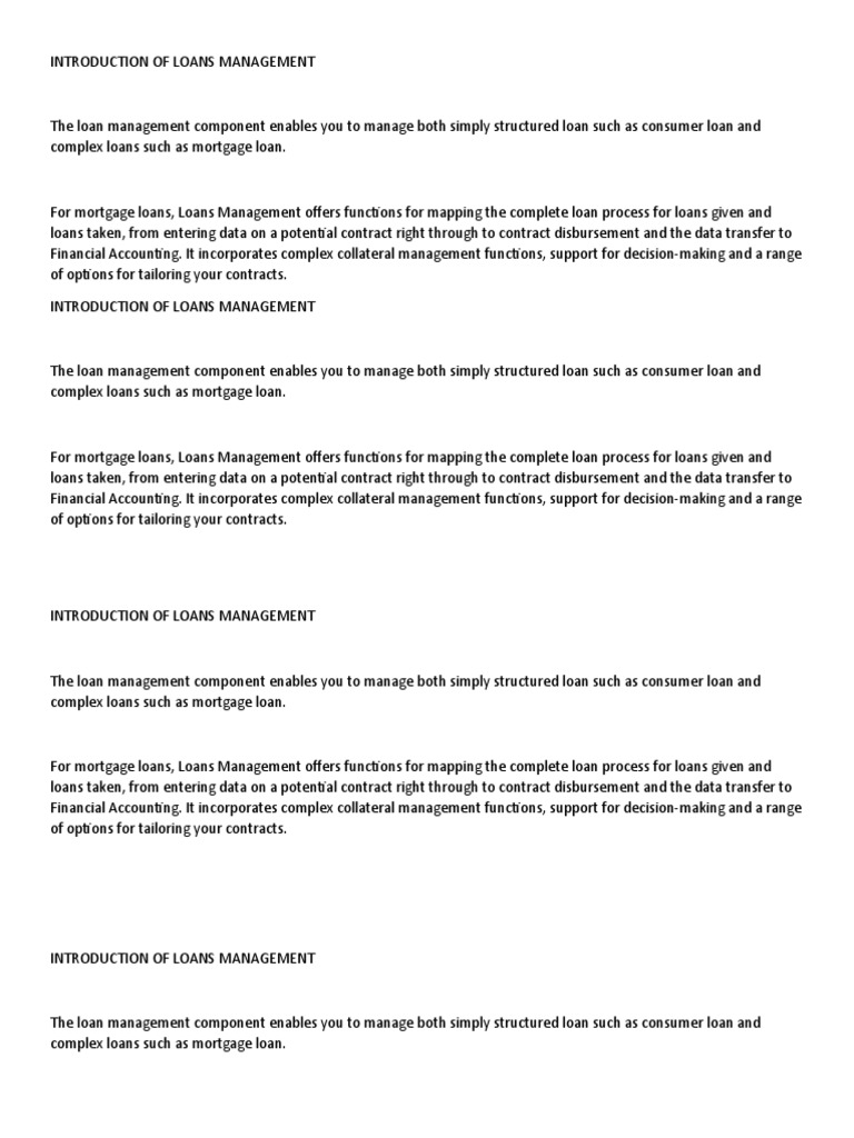 Sap CML | PDF | Loans | Credit