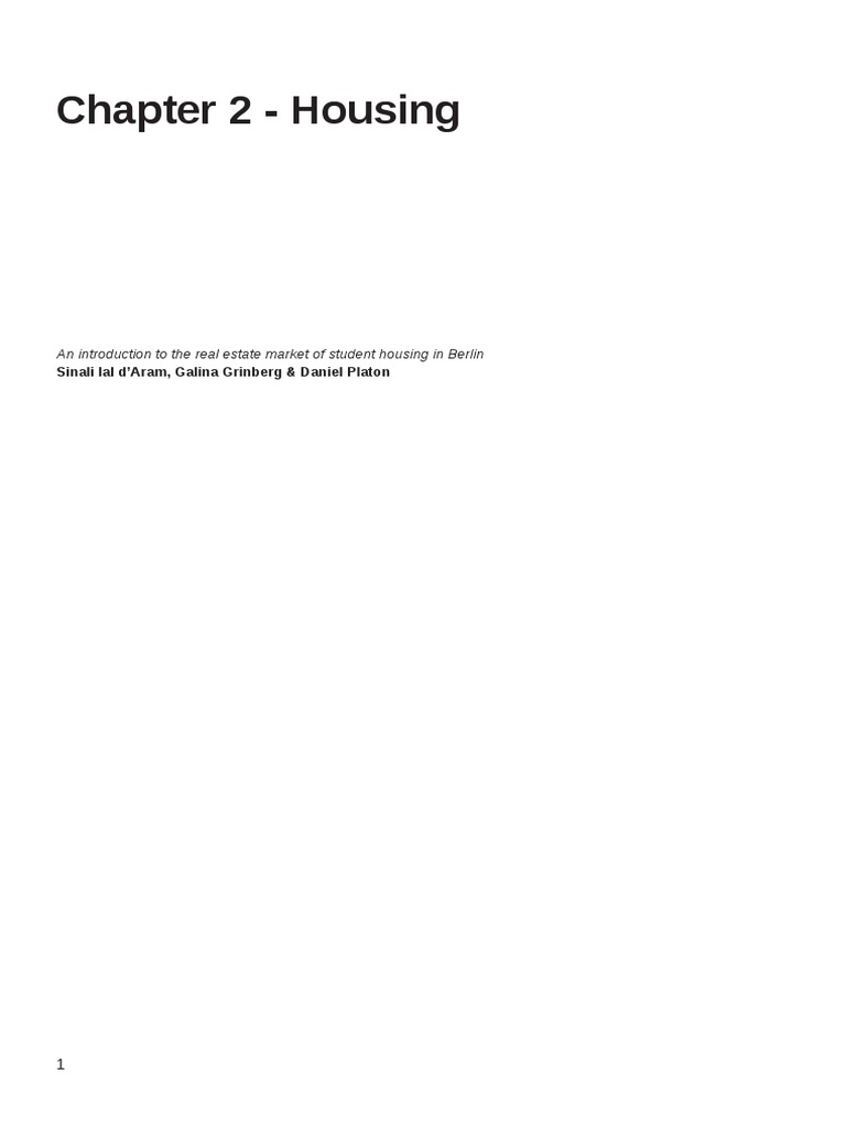 Chapter2 Housing Final PDF | PDF | Dormitory | Renting