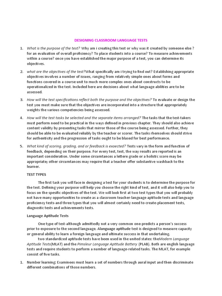 Designing Classroom | PDF | Multiple Choice | Test (Assessment)
