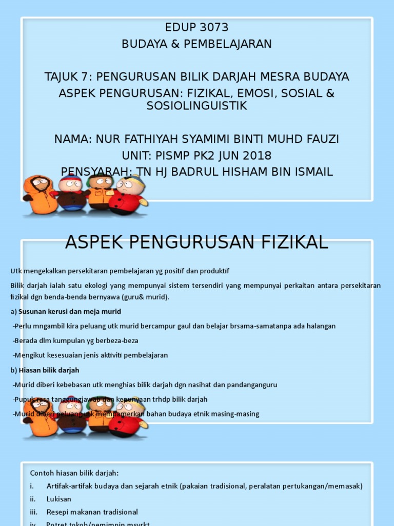 Pengurusan Bilik Darjah Mesra Budaya | PDF
