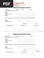 Form Pengajuan Tukar Shift | PDF