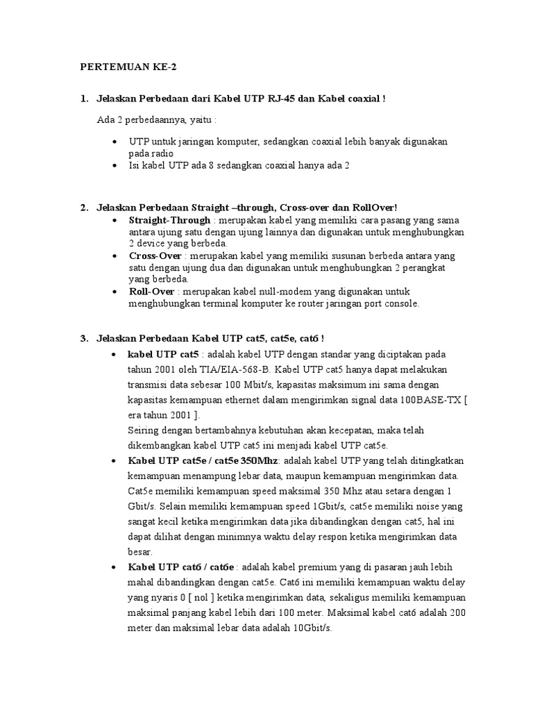Praktikum Jarkom | PDF