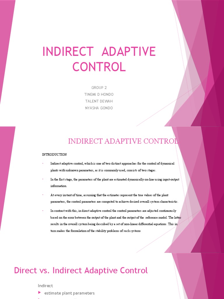 Indirect Adaptive Control | PDF | Control Theory | Control System