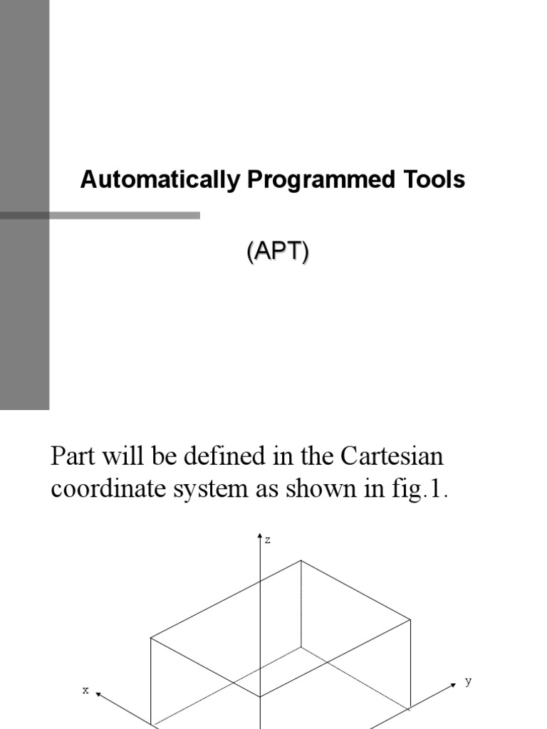 Apt Part Programming Presentation 2017 Pdf Software Computing And Information Technology