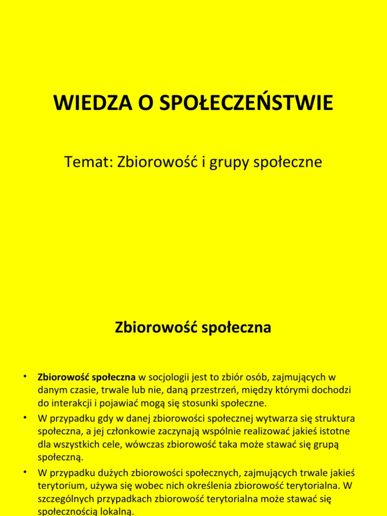 147 Zbiorowosc I Grupy Spoleczne | PDF