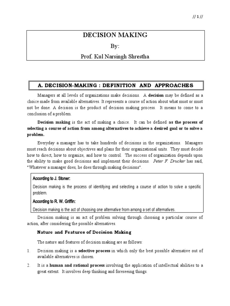 Decision Making | PDF | Decision Making | Rationality
