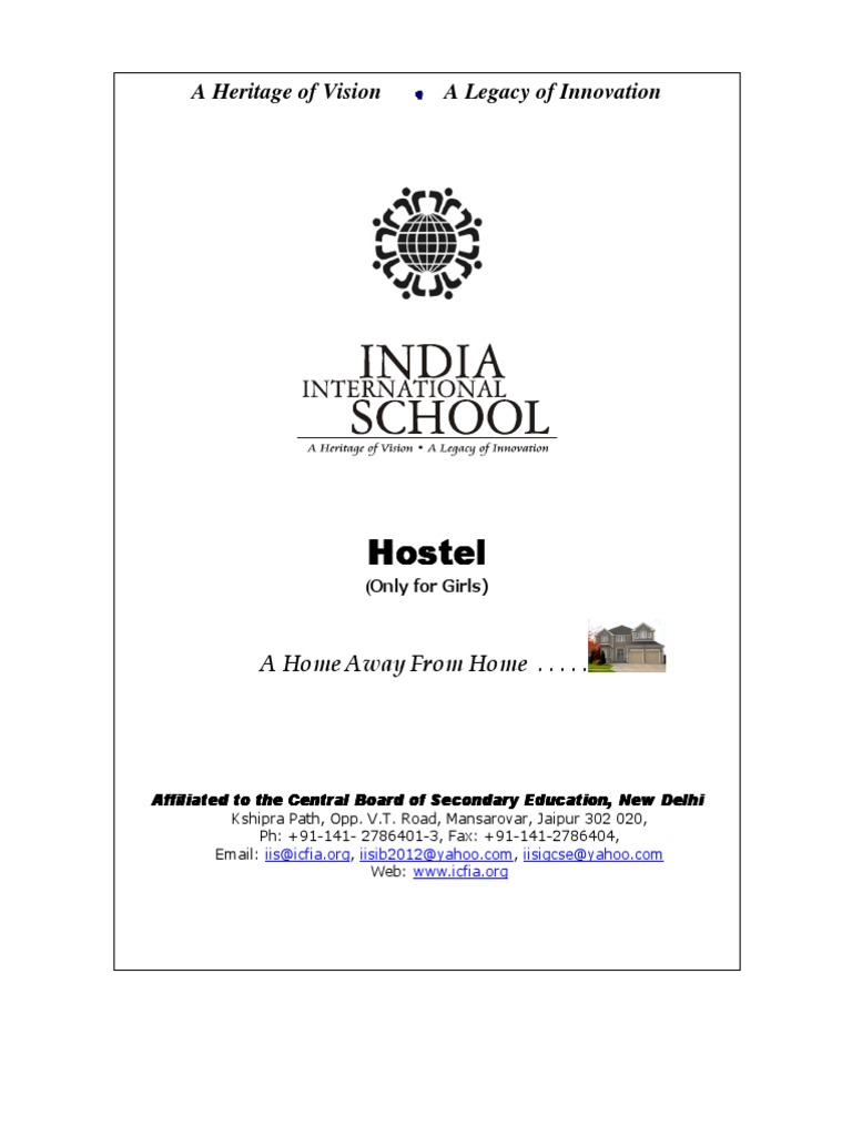 Hostel Brochure Revised 2015-16 PDF | PDF | Boarding School | Fee