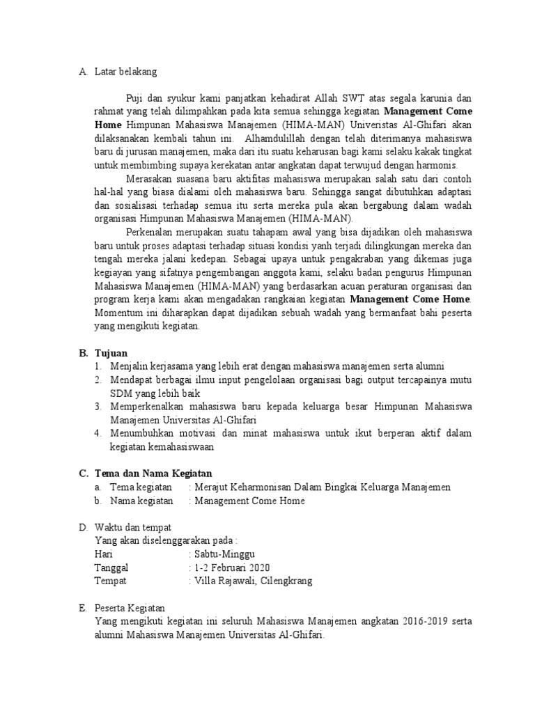 Proposal MCH 2020 | PDF