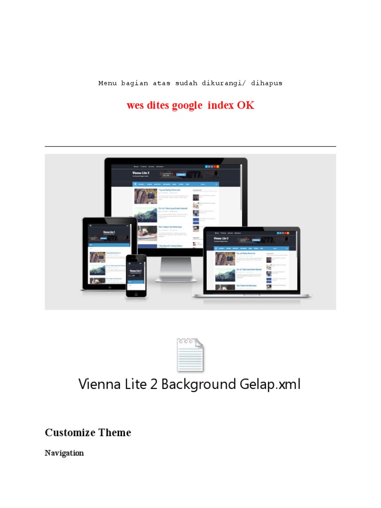 Vienna Lite 2 Responsive Blogger Template | PDF | Hypertext | Internet ...