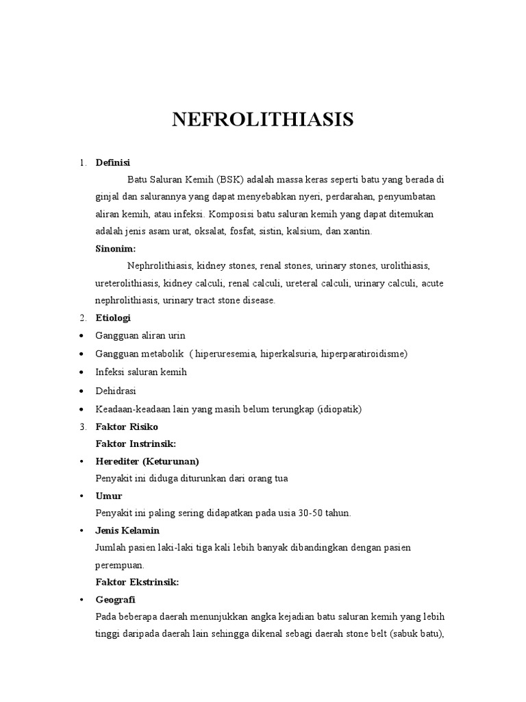 CRS Batu Saluran Kemih | PDF