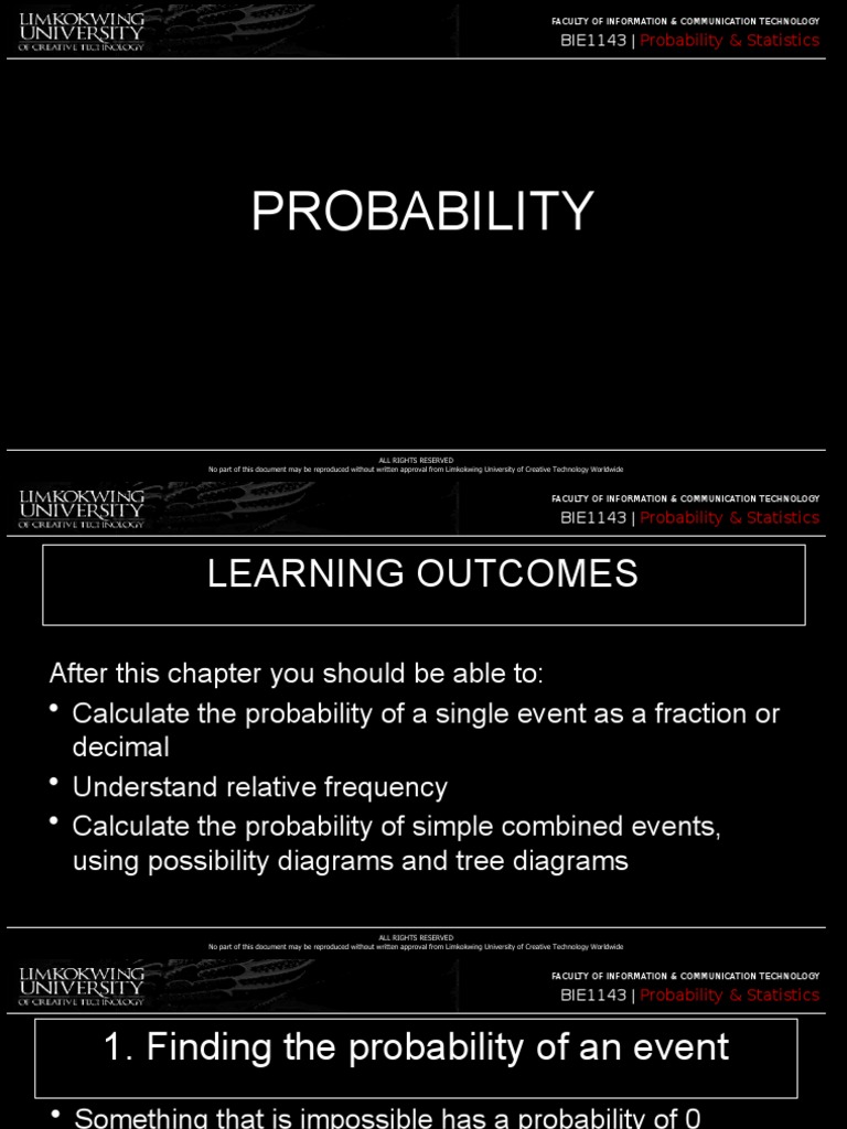 Chapter 4 Probability | PDF | Probability | Probability And Statistics