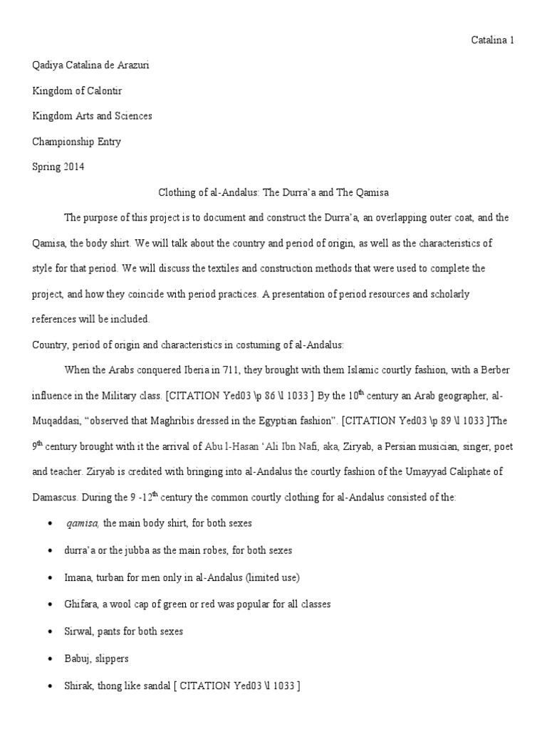 Clothing of Al - Andalus | PDF | Al Andalus | Seam (Sewing)