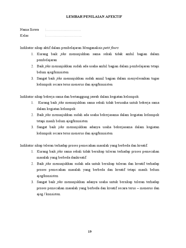 Instrumen Penilaian (LKPD) | PDF