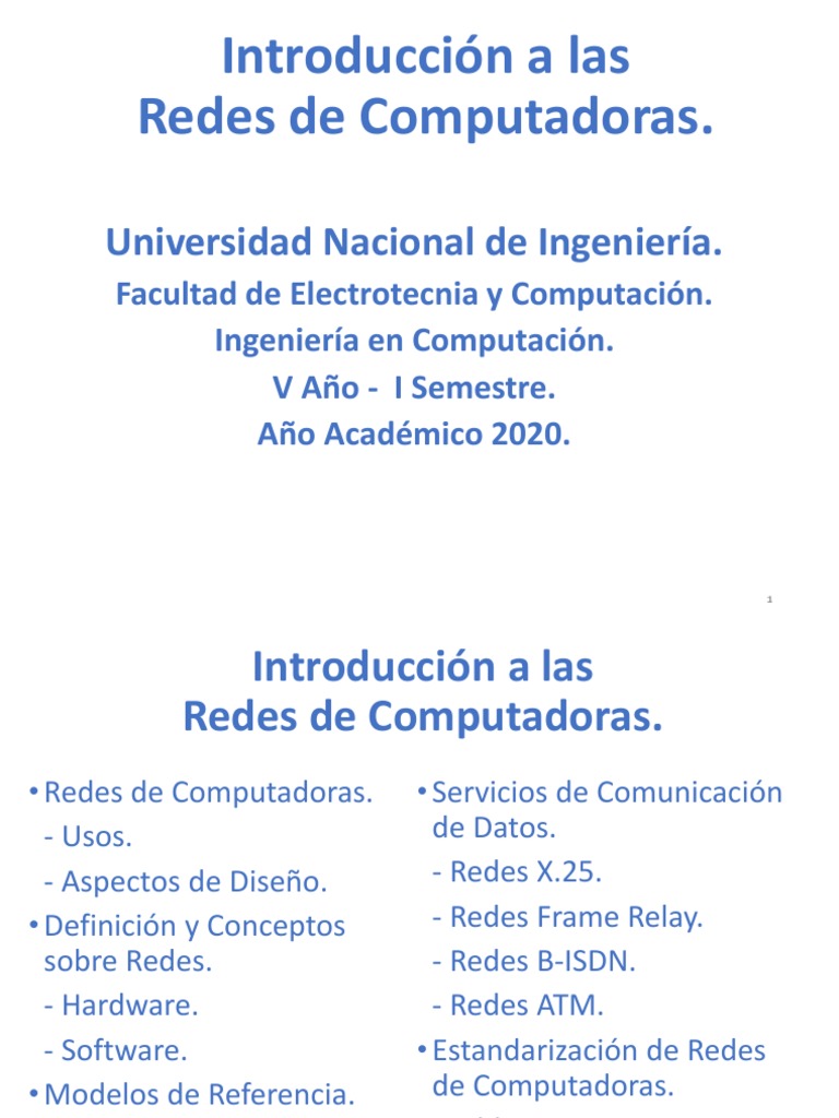 Introducción a las Redes de Computadoras - 2020 | PDF | Protocolo de ...