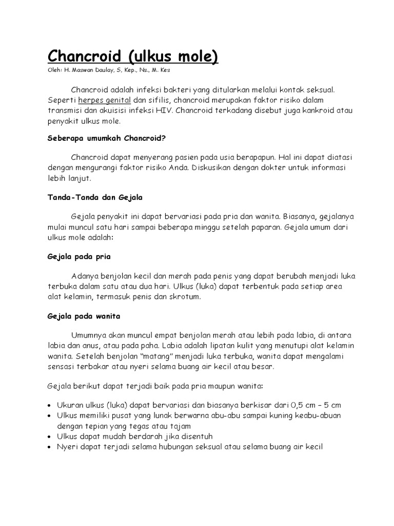 Chancroid | PDF | Pengembangan Diri | Kesehatan Holistik