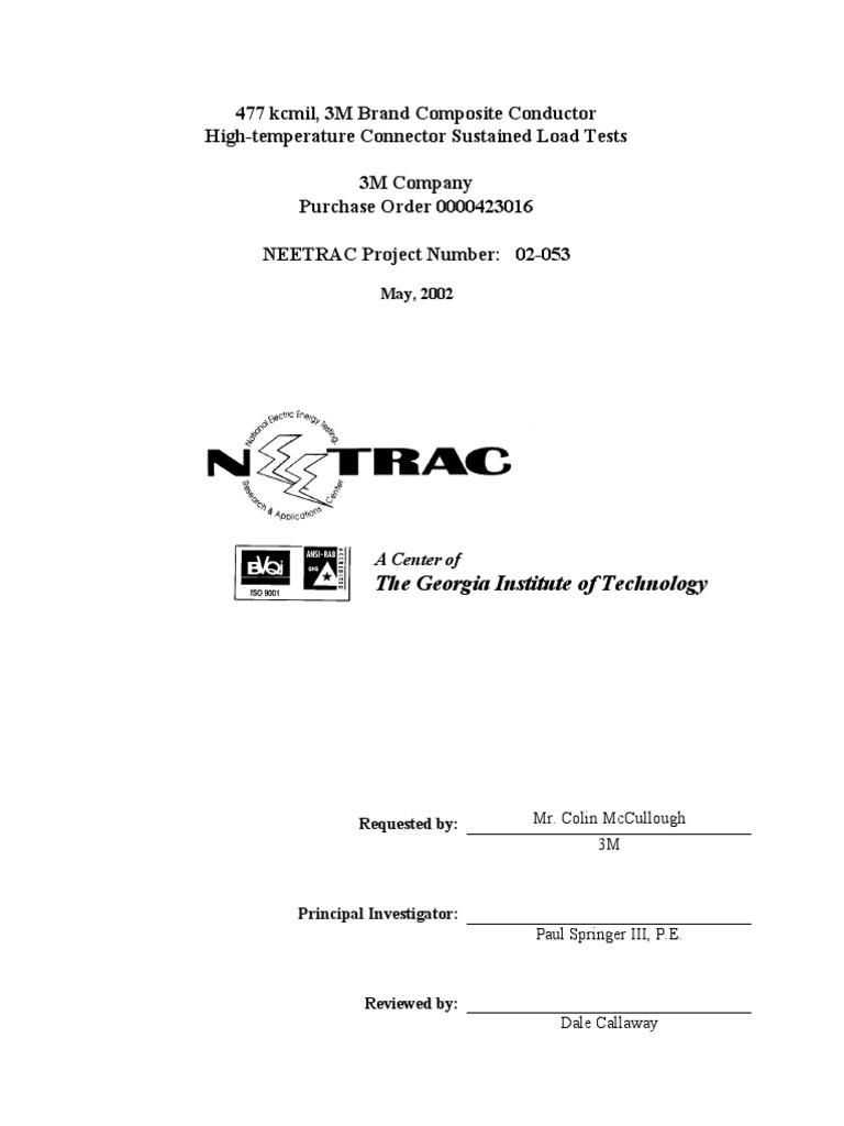 5 - 477 AFL Dead-End & Joint High Temp Sustained Load | PDF ...