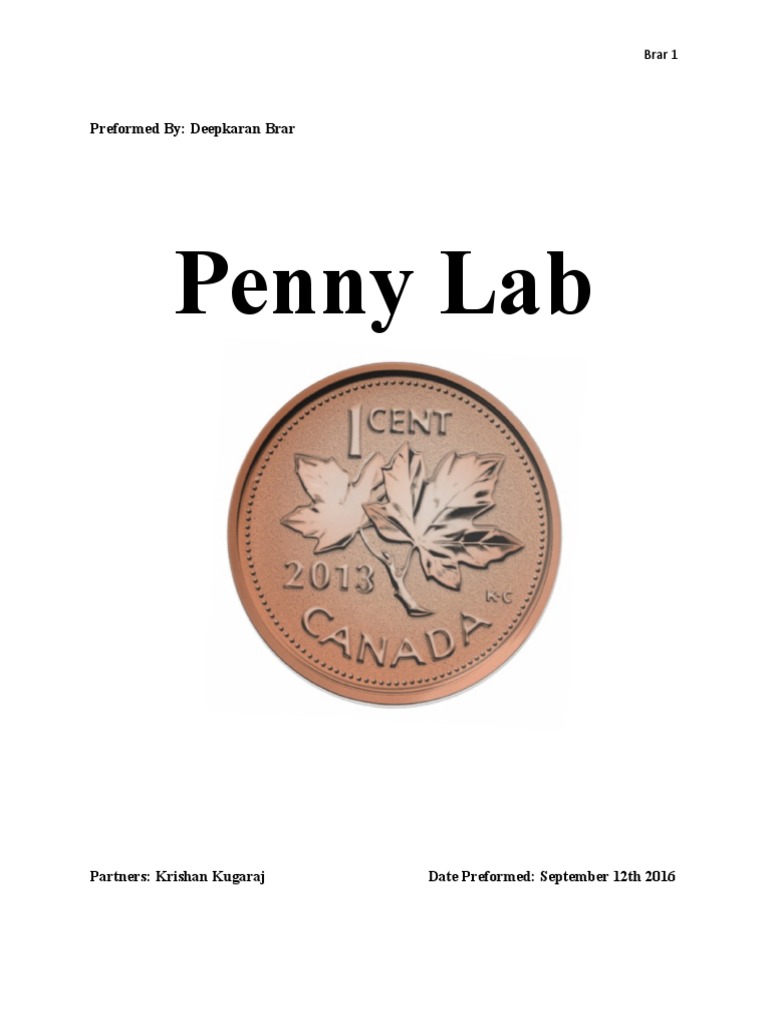 Penny Lab | PDF | Experiment | Drop (Liquid)