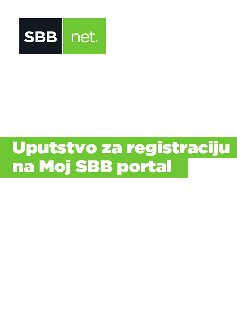 Uputstvo Za Registraciju Na Moj SBB Portal - PDF PDF | PDF