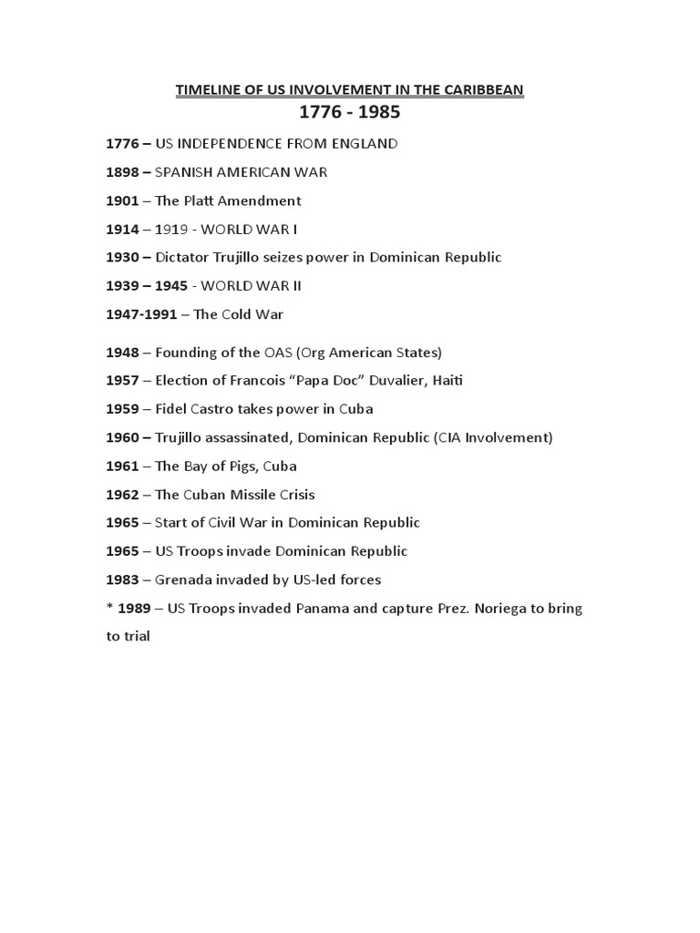 CXC History Theme 7 Notes | PDF | Cuba | Fidel Castro