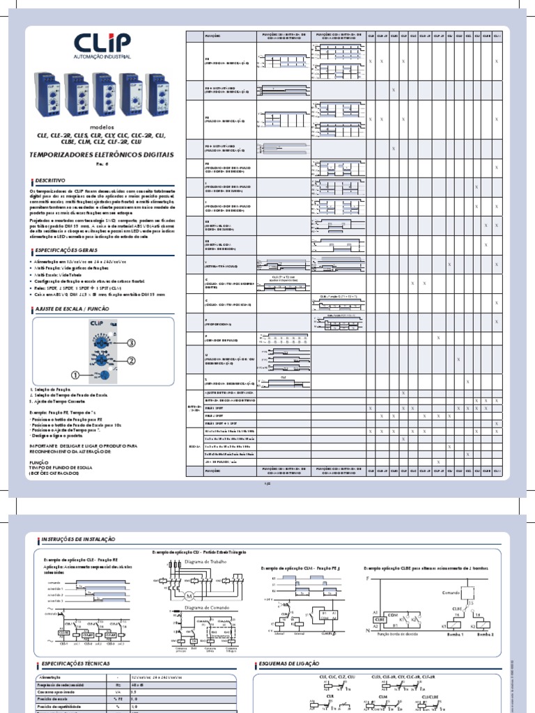 Clip - CLC Temporizador | PDF | Relé | Corrente direta