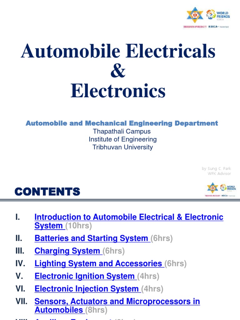 Automobile Electrical and Electronic Systems | PDF | Ignition System ...