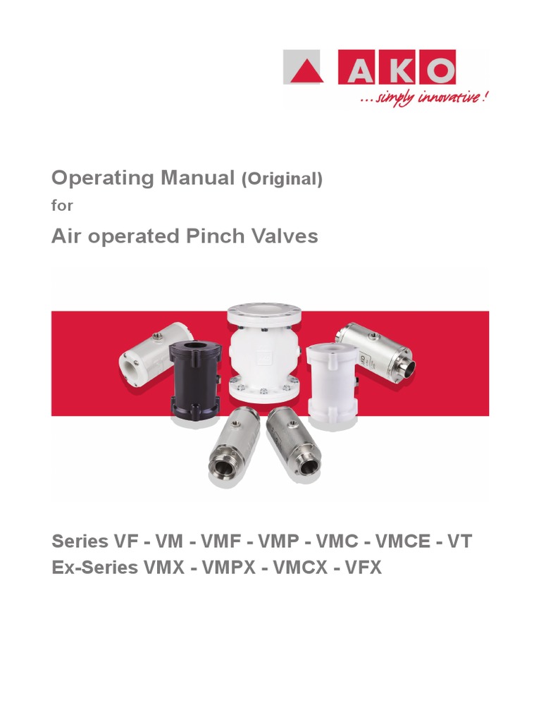 AKO - Air Operated Pinch Valves - Operating Manual - EN | PDF | Valve ...