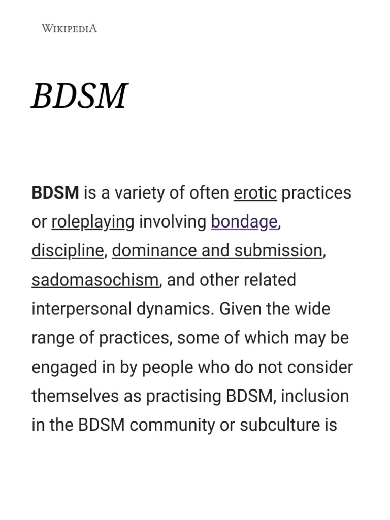 BDSM | PDF | Bdsm | Sadomasochism