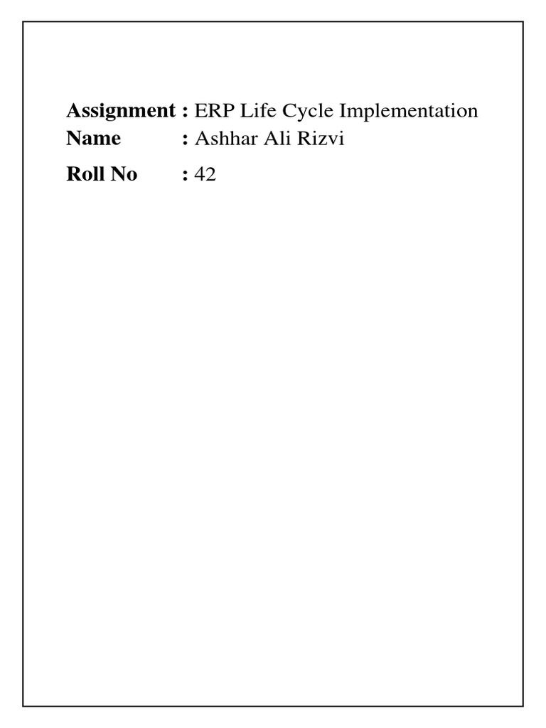 ERP Assignment 42 MFM | PDF | Enterprise Resource Planning | Sap Se