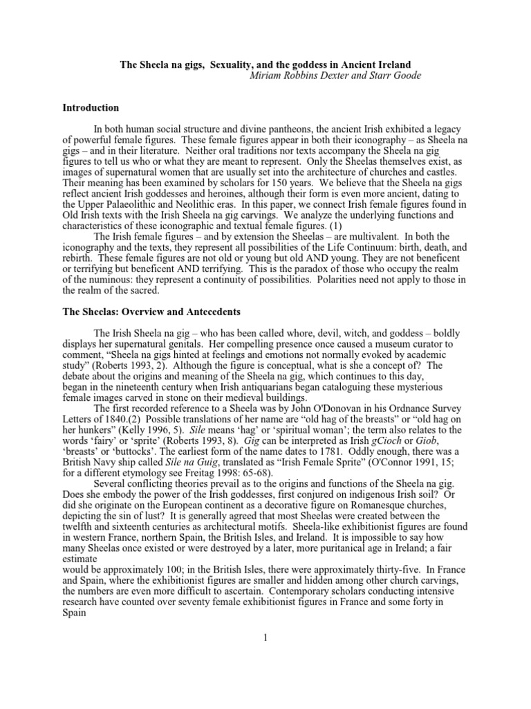 The Sheela Na Gigs Sexuality and The God PDF | PDF