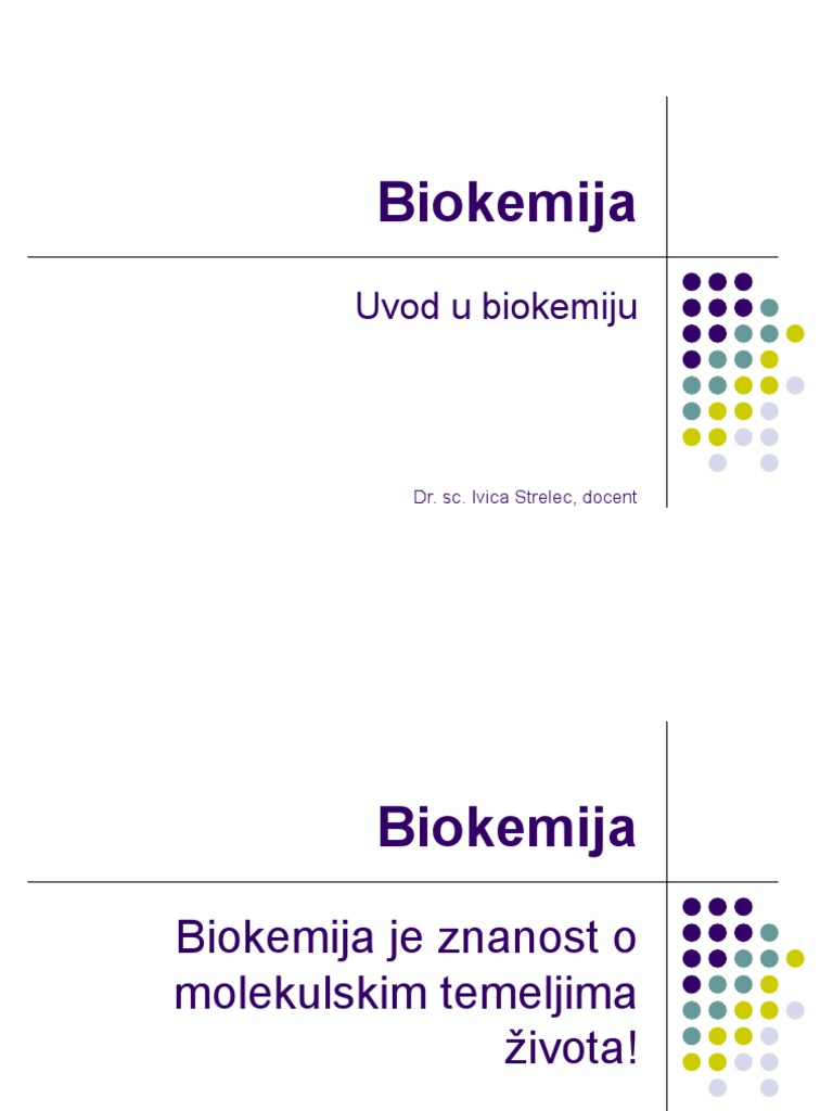 Biohemija Uvod | PDF