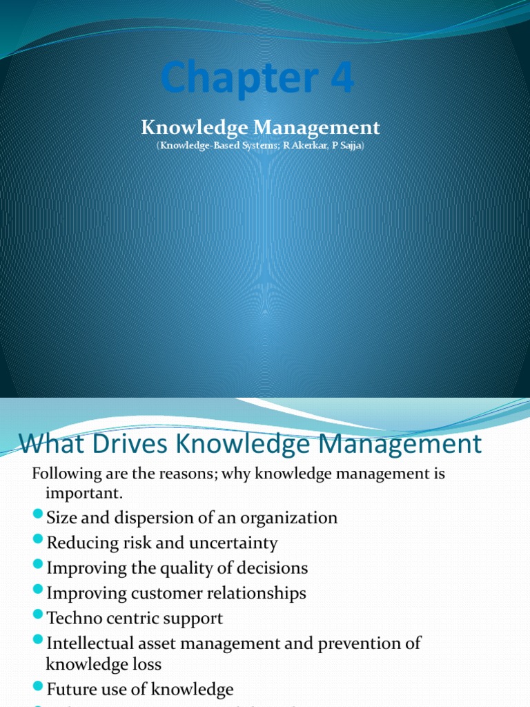 Chapter - 4 - Knowledge Management | PDF | Knowledge Management | System