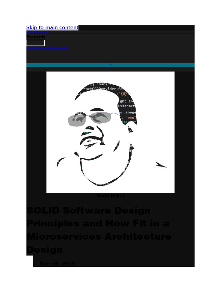 SOLID Principles in Microservices | PDF | Object (Computer Science) | Interface (Computing)